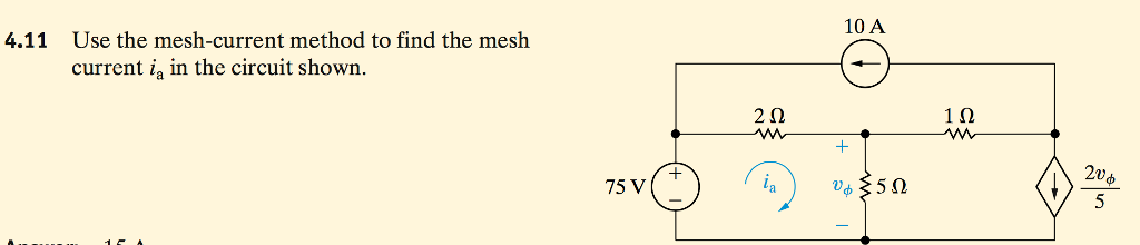 Solved Use the mesh-current method to find the mesh current | Chegg.com