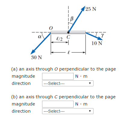 Solved Calculate the net torque (magnitude and direction) on | Chegg.com