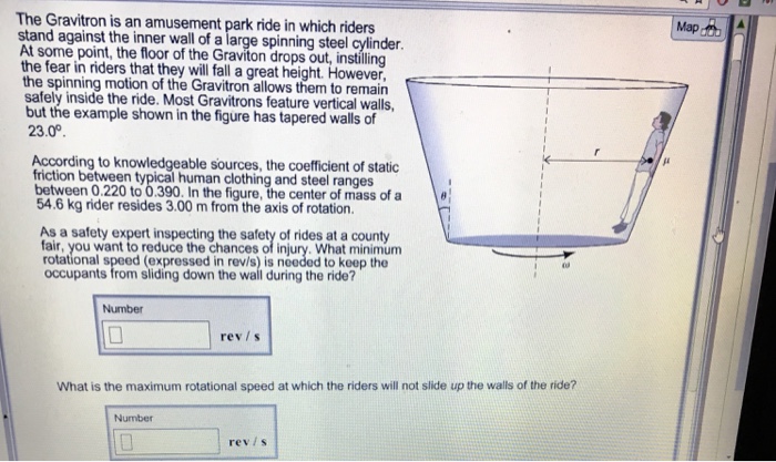 Solved The Gravitron is an amusement park ride in which | Chegg.com