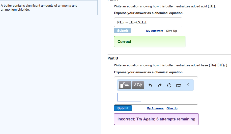 Solved A buffer contains significant amounts of ammonia and | Chegg.com
