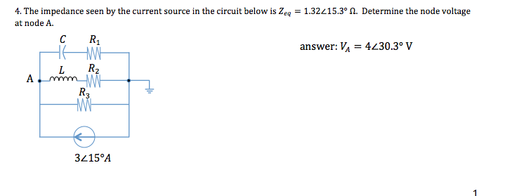Solved The impedance seen by the current source in the | Chegg.com