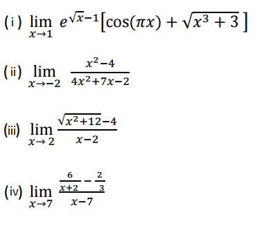 Solved Evaluate the limit for each of the following: | Chegg.com