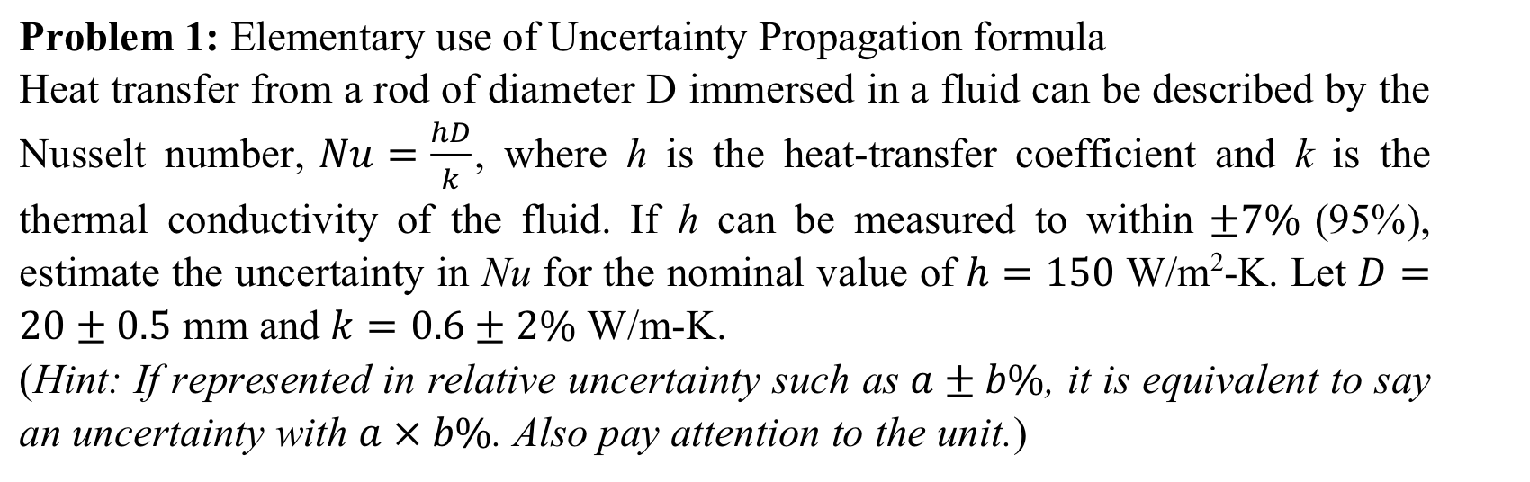 Solved Elementary use of Uncertainty Propagation formula | Chegg.com
