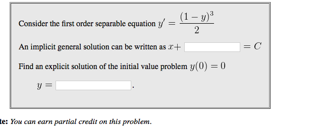 Solved Consider the first order separable equation y (y -1) | Chegg.com