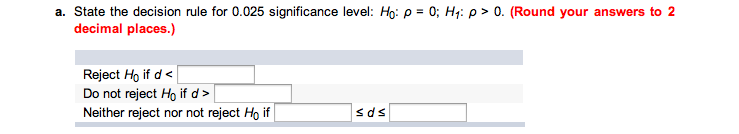 a. State the decision rule for 0.025 significance | Chegg.com