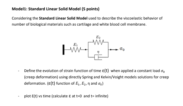 Solved Model1 Standard Linear Solid Model 5 Points