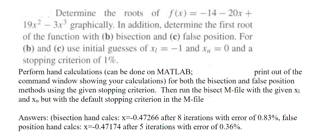 Solved Create A Matlab Function File And A Script File That