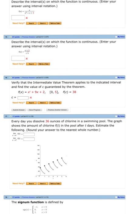Solved Describe the interval(s) on which the function is | Chegg.com
