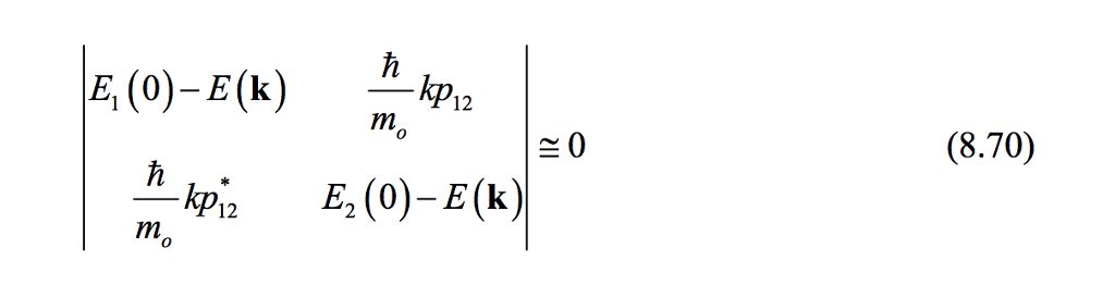1. (15 points) Consider the two-band k- p model as in | Chegg.com