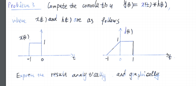 Solved compute the convolution y(t)=x(t)*h(t) where x(t) and | Chegg.com