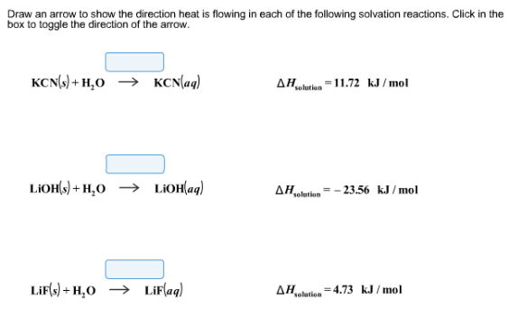 Solved Draw an arrow to show the direction heat is flowing | Chegg.com