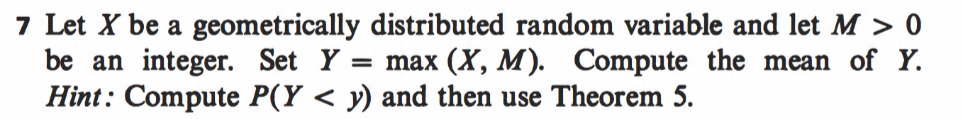 Solved Let X be a geometrically distributed random variable | Chegg.com