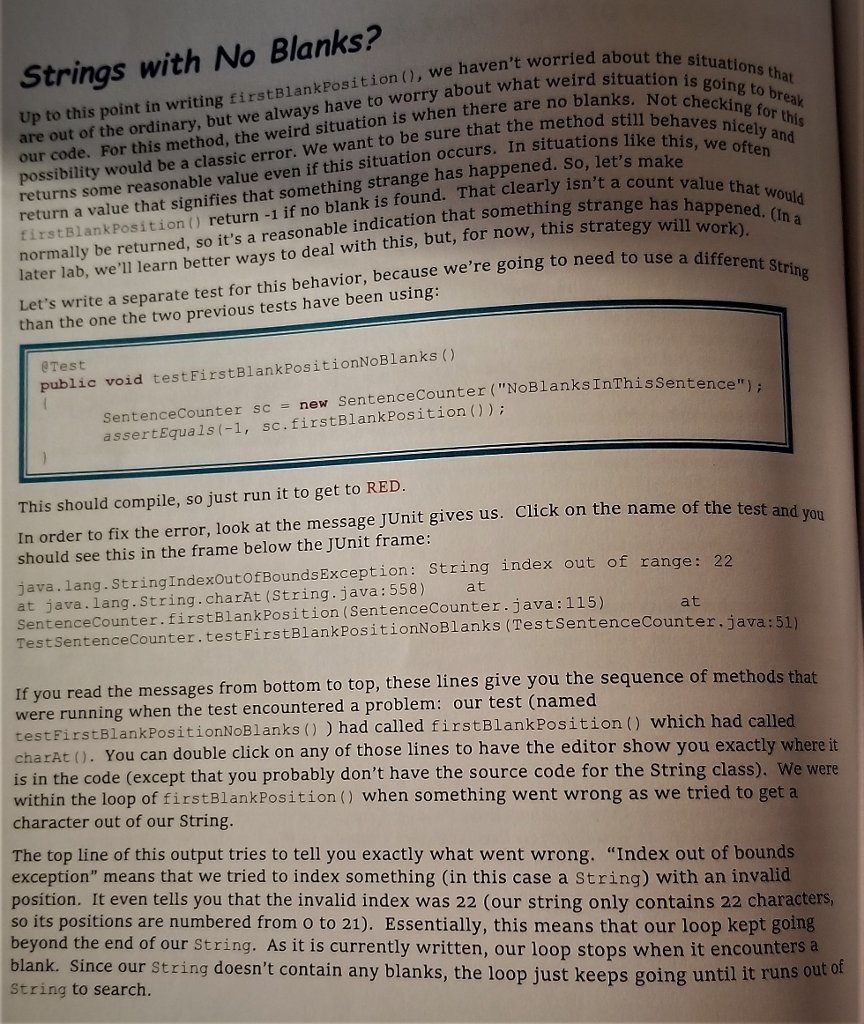 Solved Strings with No Blanks? about the situations that | Chegg.com