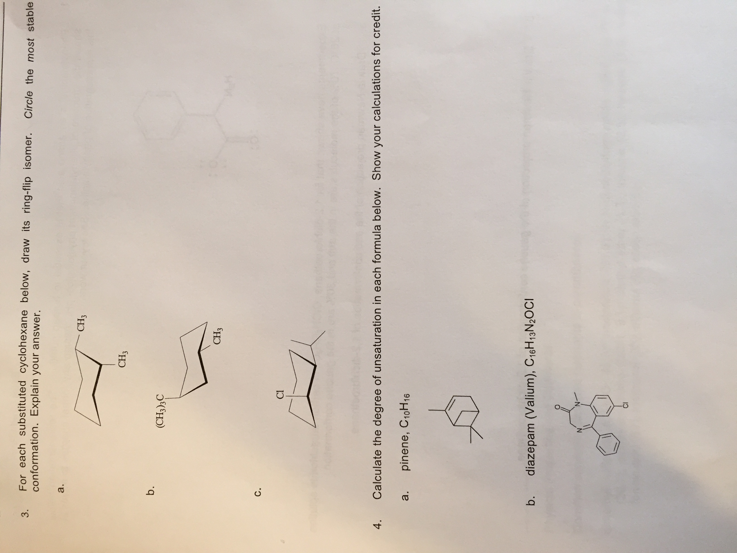 Solved For each substituted cyclohexane below, draw its | Chegg.com