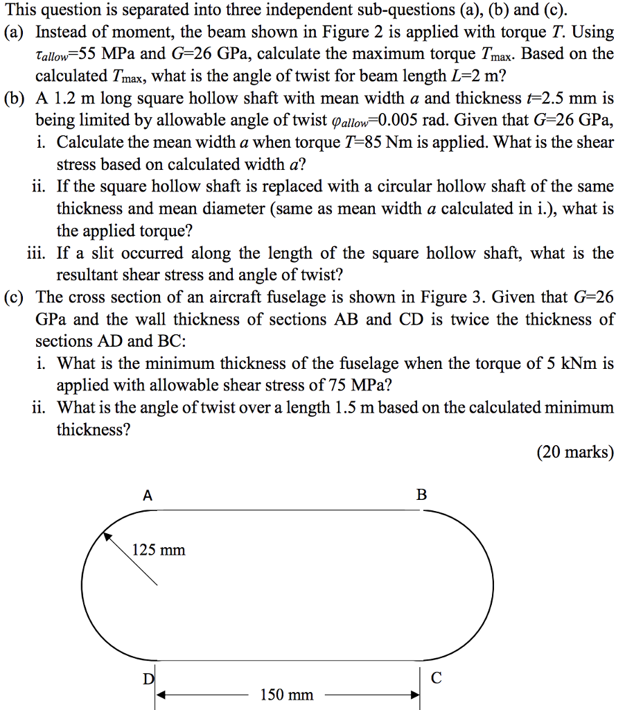 Solved A C-section of equal thickness has the dimensions | Chegg.com
