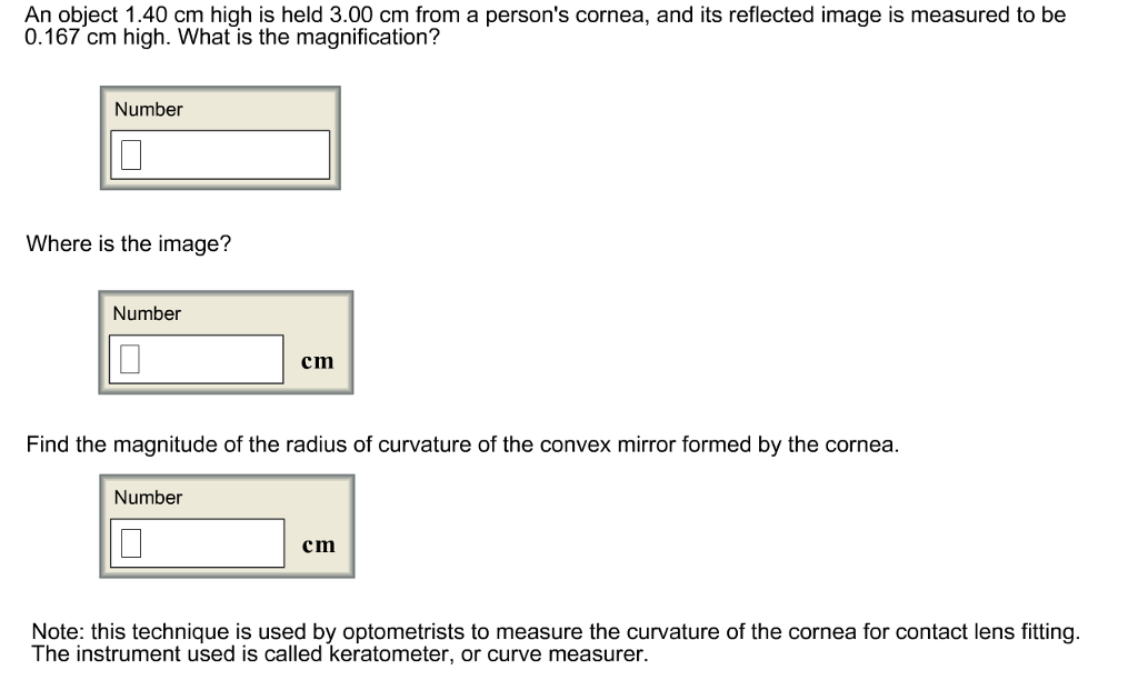Solved An object 1.40 cm high is held 3.00 cm from a | Chegg.com