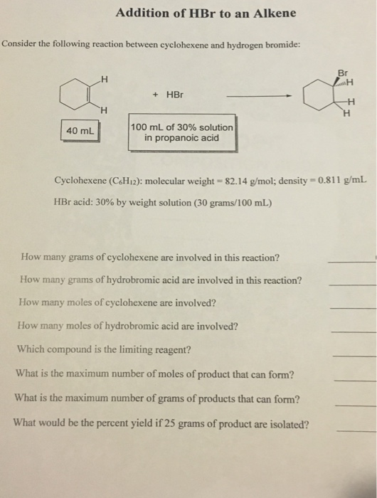 Solved Consider the following reaction between cyclohexane | Chegg.com