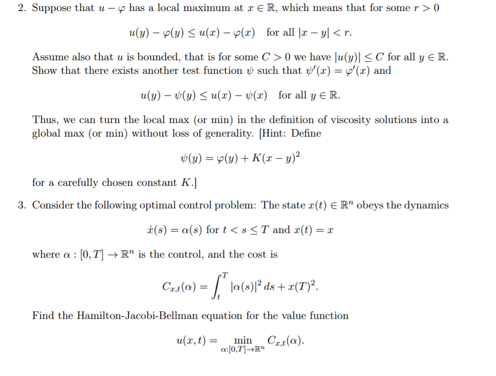 Solved 1. Suppose H (p) is convex and superlinear. Show that | Chegg.com