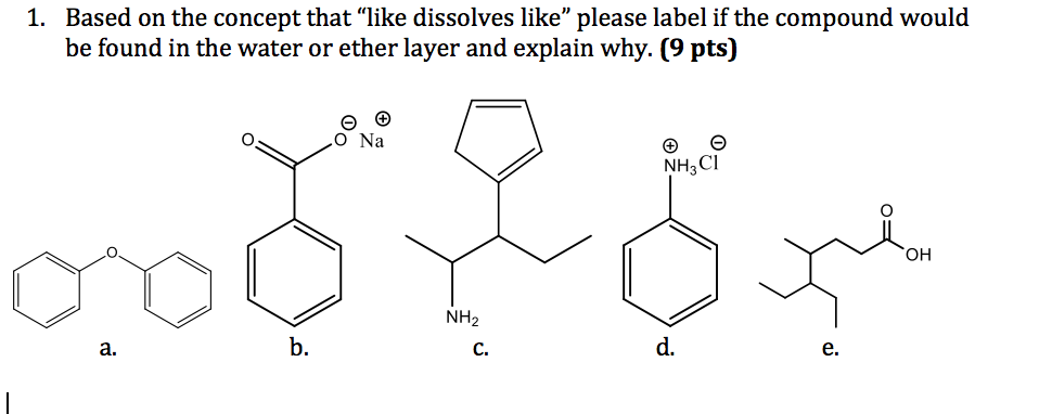 Solved Based on the concept that "like dissolves like" | Chegg.com