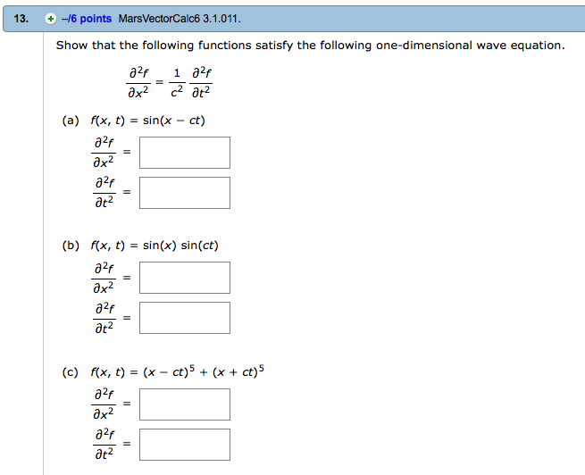 Solved Show that the following functions satisfy the | Chegg.com
