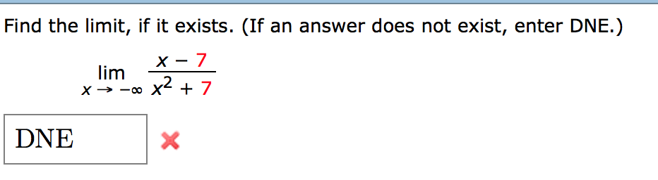 Solved Find the limit, if it exists. (If an answer does not | Chegg.com