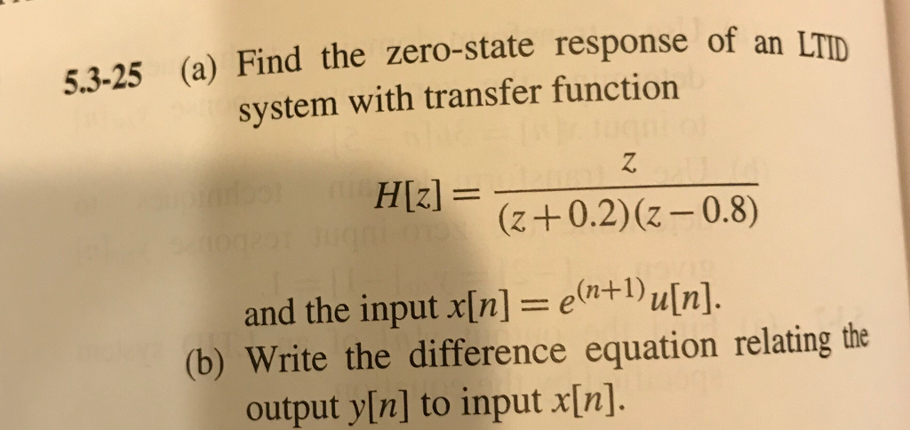 Solved 5.3-25 (a) Find the zero-state response of an LTID | Chegg.com