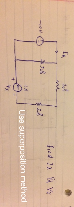 Solved find I_x & V_x Use superposition method | Chegg.com