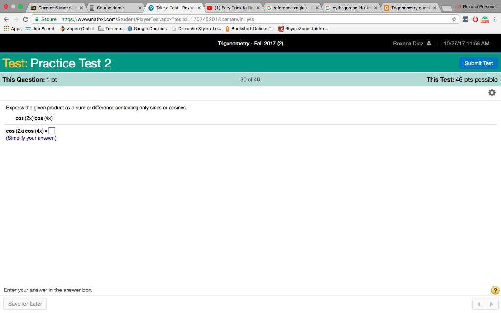 Trigonometry Archive | October 27 2017 | Chegg.com