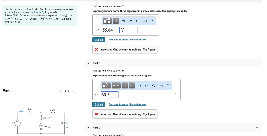 Solved Find the numerical value of Vo- Express your answer | Chegg.com