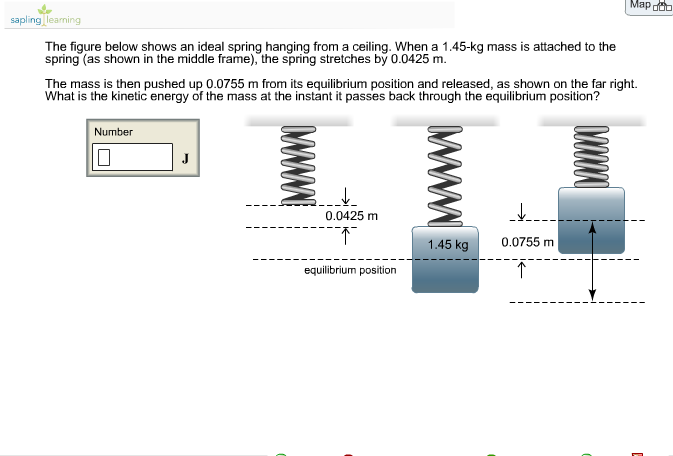 Solved HELP!! The figure below shows an ideal spring hanging | Chegg.com