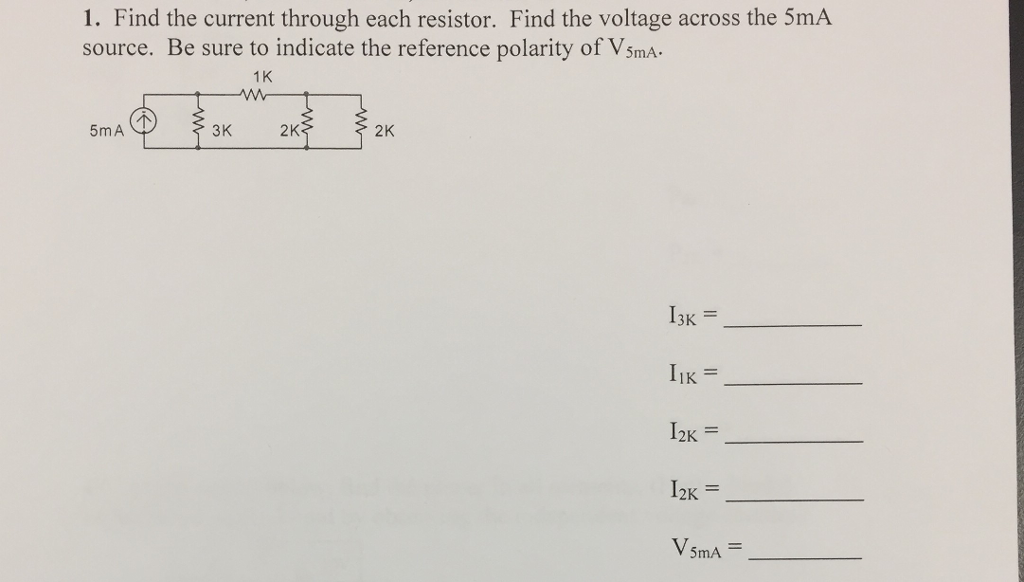 Solved Find the current through each resistor. Find the | Chegg.com