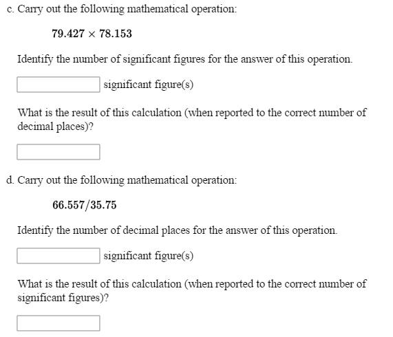 Solved a. mathematical mathematical operation: following | Chegg.com