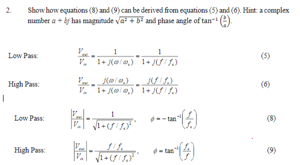 Solved 2. Show how equations (8) and (9) can be derived from | Chegg.com