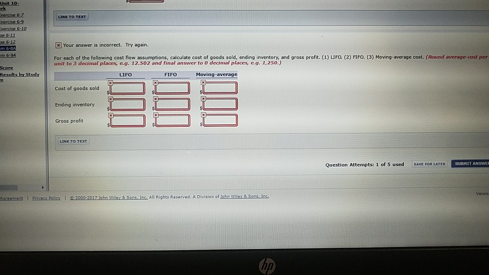 Solved BACK PRINTER VERSION NEXT Problem 6-8A Dempsey Inc. | Chegg.com