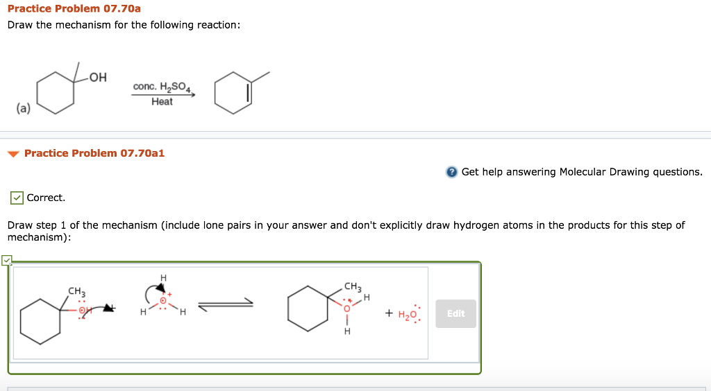 Solved Practice Problem 07.70a Draw the mechanism for the | Chegg.com