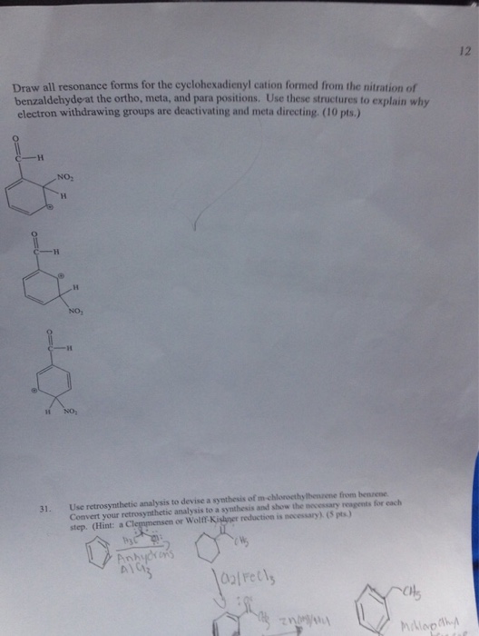 Solved Draw all resonance forms for the cyclohexadienyl | Chegg.com