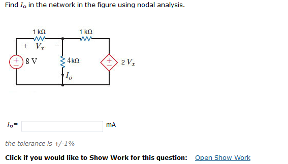 Solved Find Io in the network in the figure using nodal | Chegg.com