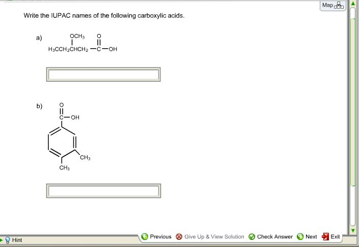 Solved Write the IUPAC names of the following carboxylic | Chegg.com
