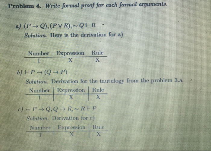 Solved Write formal proof for each formal arguments. (P | Chegg.com