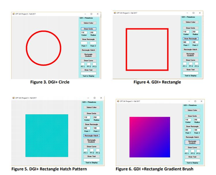 Project 5 GDI+, Graphics Primitives, Rectangles, | Chegg.com