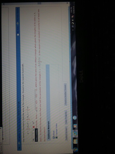 Solved Use Iteron's formula to find the area of the | Chegg.com