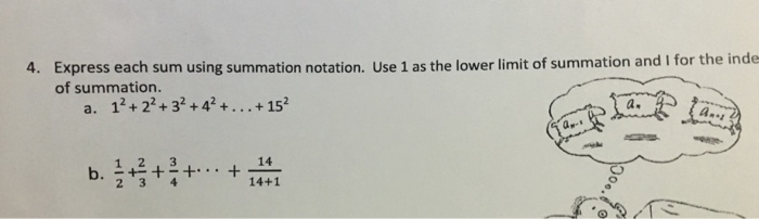 Solved Express the sun using summation notation. Use 1 as | Chegg.com