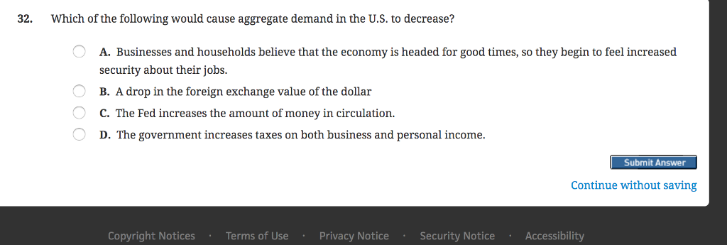 Solved 37. In the context of the aggregate-demand curve, the | Chegg.com