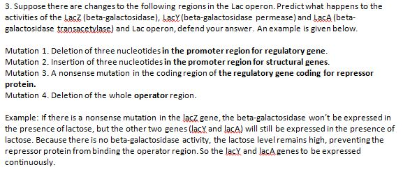 Solved This figure shows you the structure of a Lac operon. | Chegg.com