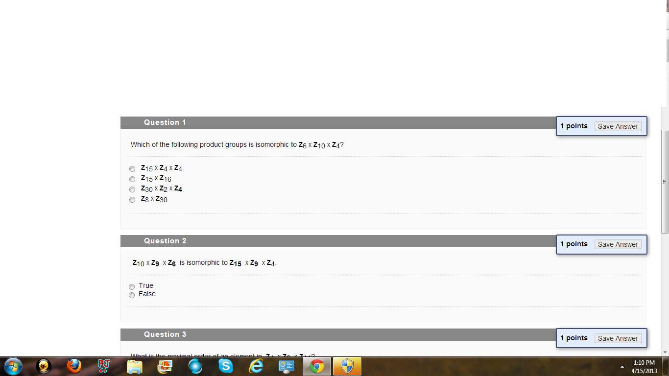 Solved Which of the following product groups is isomorphic | Chegg.com