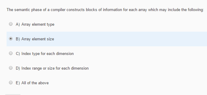 Solved The semantic phase of a compiler constructs blocks of | Chegg.com