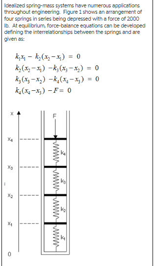 Solved MATLAB where the k's are spring | Chegg.com