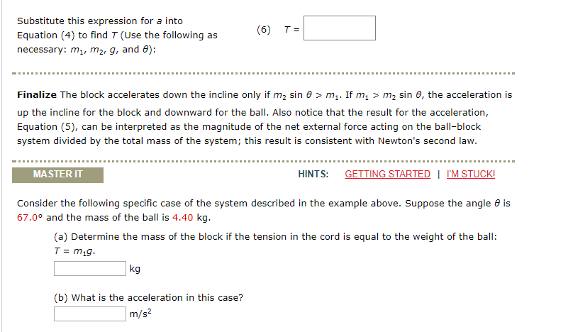 Solved Example 5.10 Acceleration of Two Objects Connected by | Chegg.com
