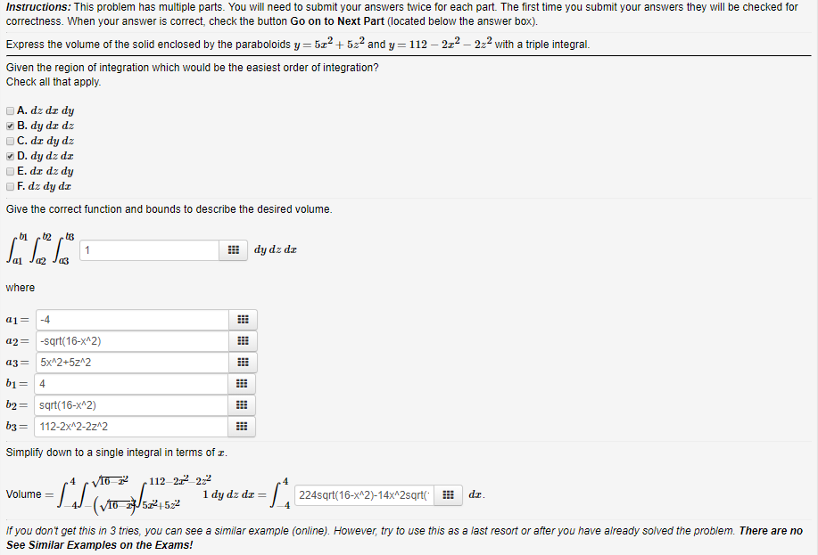 Solved Instructions: This problem has multiple parts. You | Chegg.com