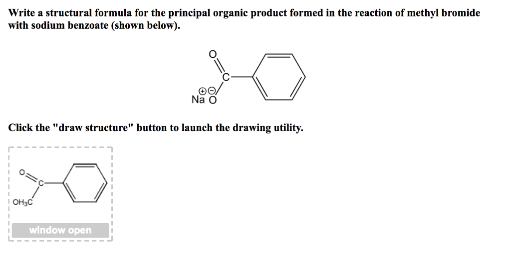 Solved Write a structural formula for the principal organic | Chegg.com